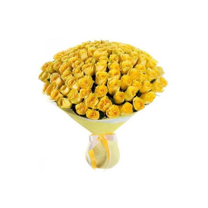 Order yellow roses bouquet with special packing online